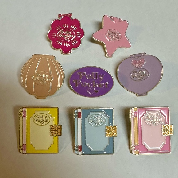 Hot Topic | Jewelry | Bundle Of 8 Polly Pocket 9s Style Enamel Pins Lot ...